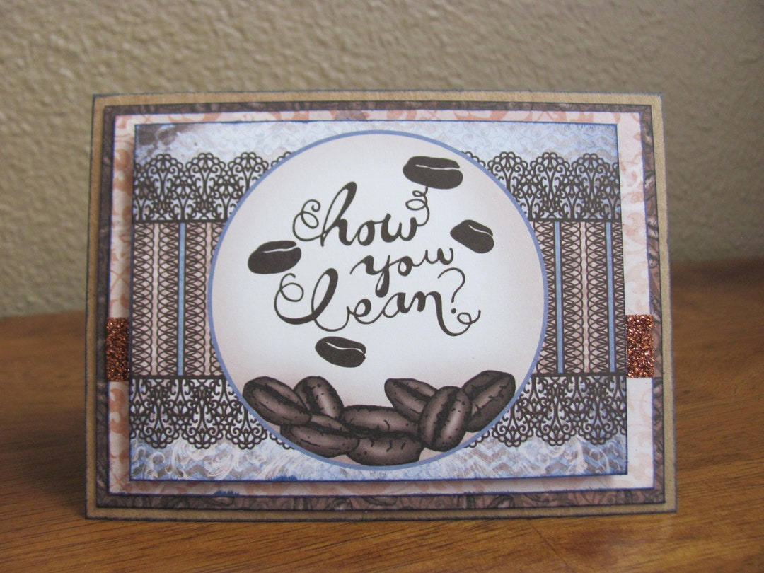 How You Bean? Coffee Greeting Card - Etsy