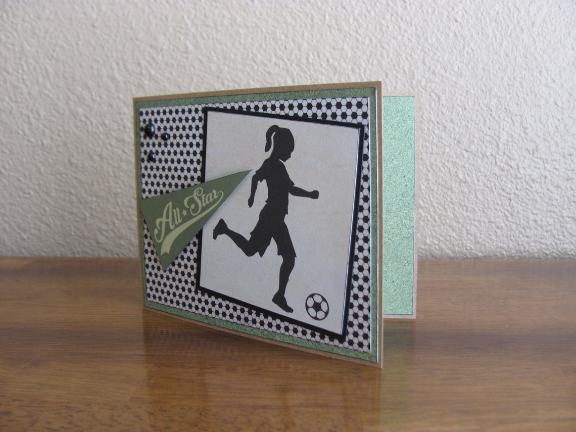 Soccer Female Player Themed Greeting Card - Etsy