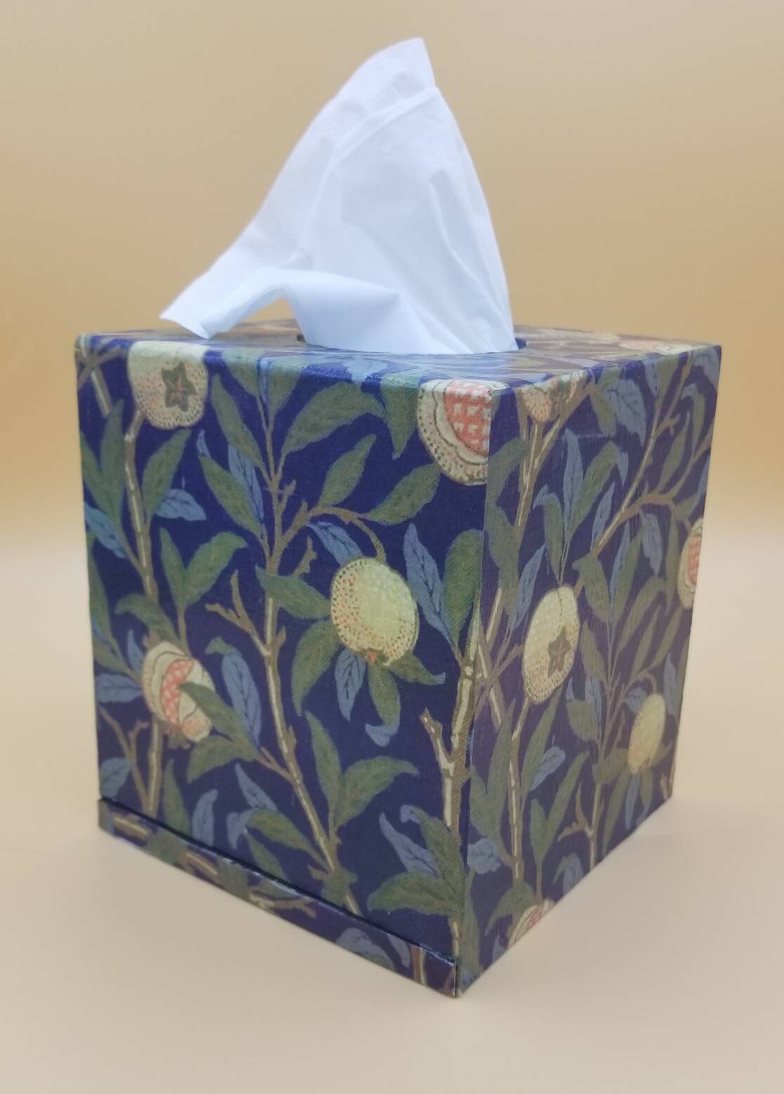 Decorative Tissue Box Cover Holder Decoupage William Morris Blue Floral ...