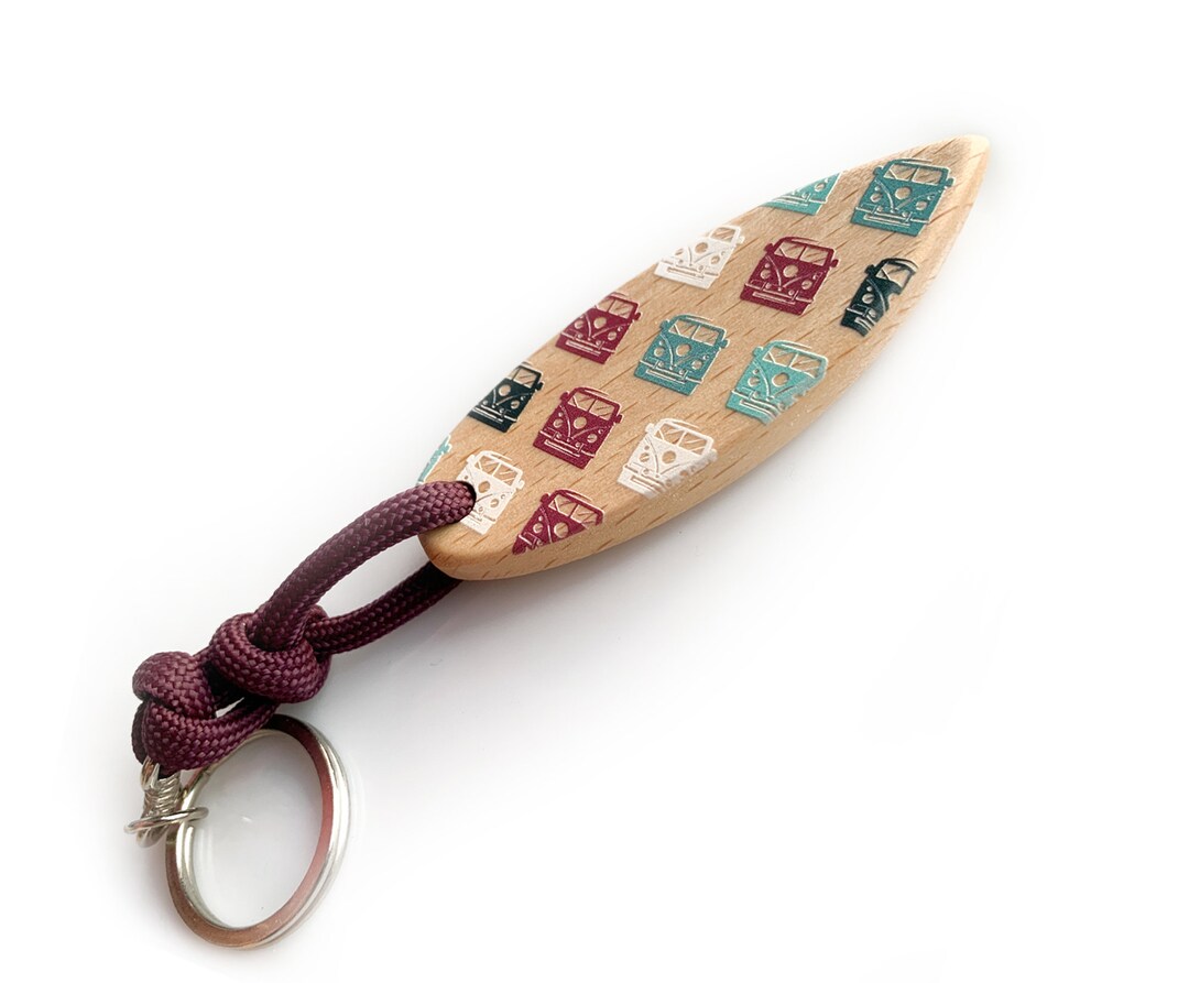 Surfboard Keyring - Surf Bus Mini | Curved Like a Surfboard | Handmade ...