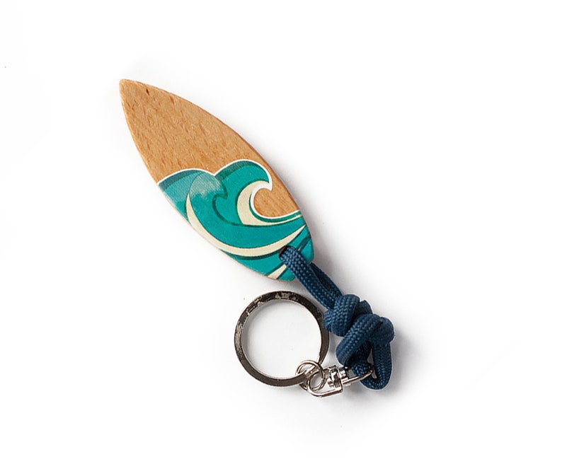 Wooden Surfboard Keyring WAVE Curved Like a Surfboard - Etsy UK