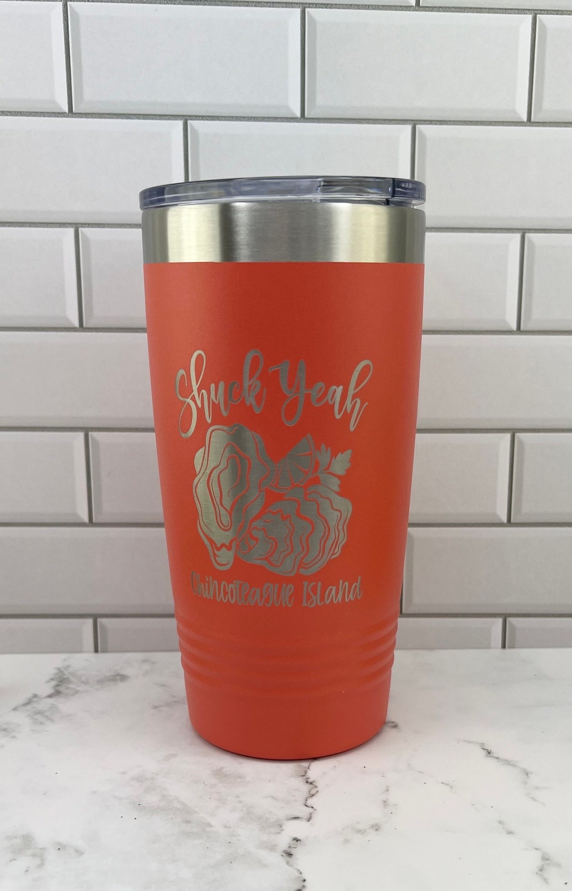 Shuck Yeah Chincoteague Island Stainless Steel Tumbler, Beach Tumbler ...