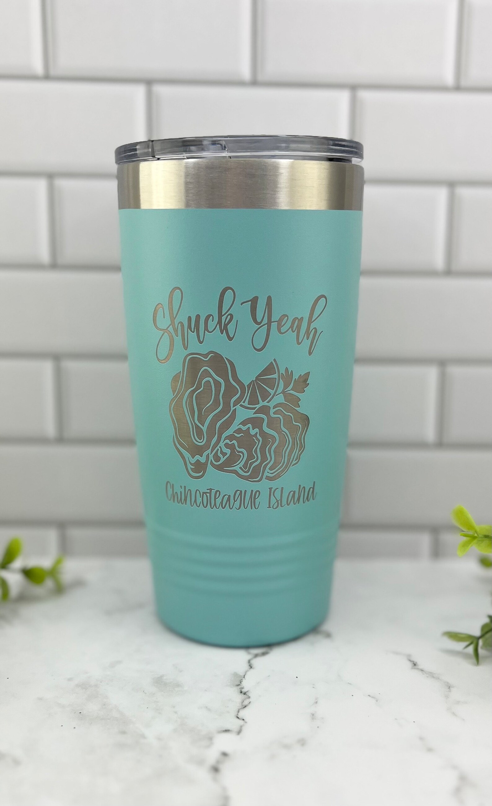 Shuck Yeah Chincoteague Island Stainless Steel Tumbler, Beach Tumbler ...