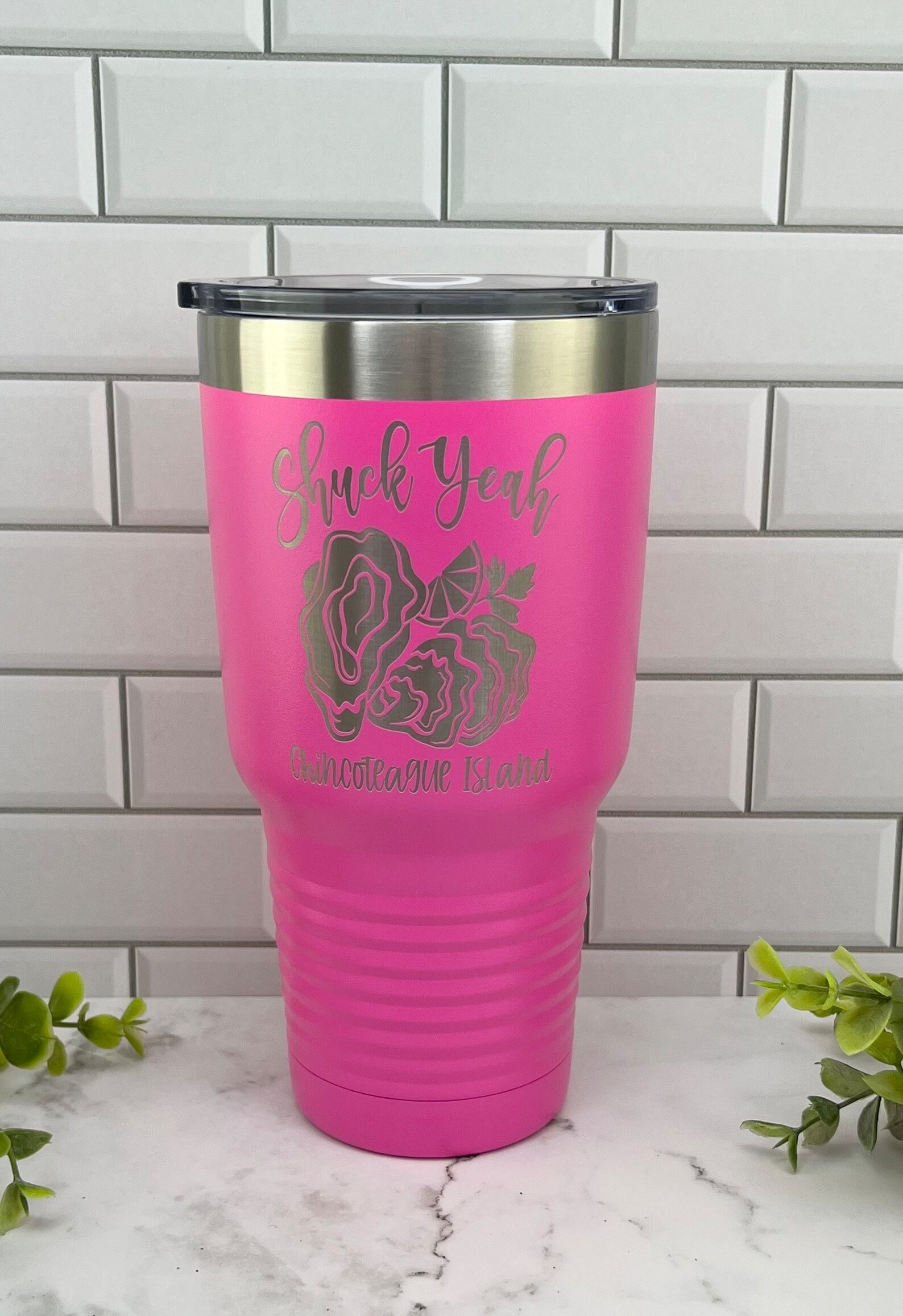 Shuck Yeah Chincoteague Island Stainless Steel Tumbler, Beach Tumbler ...