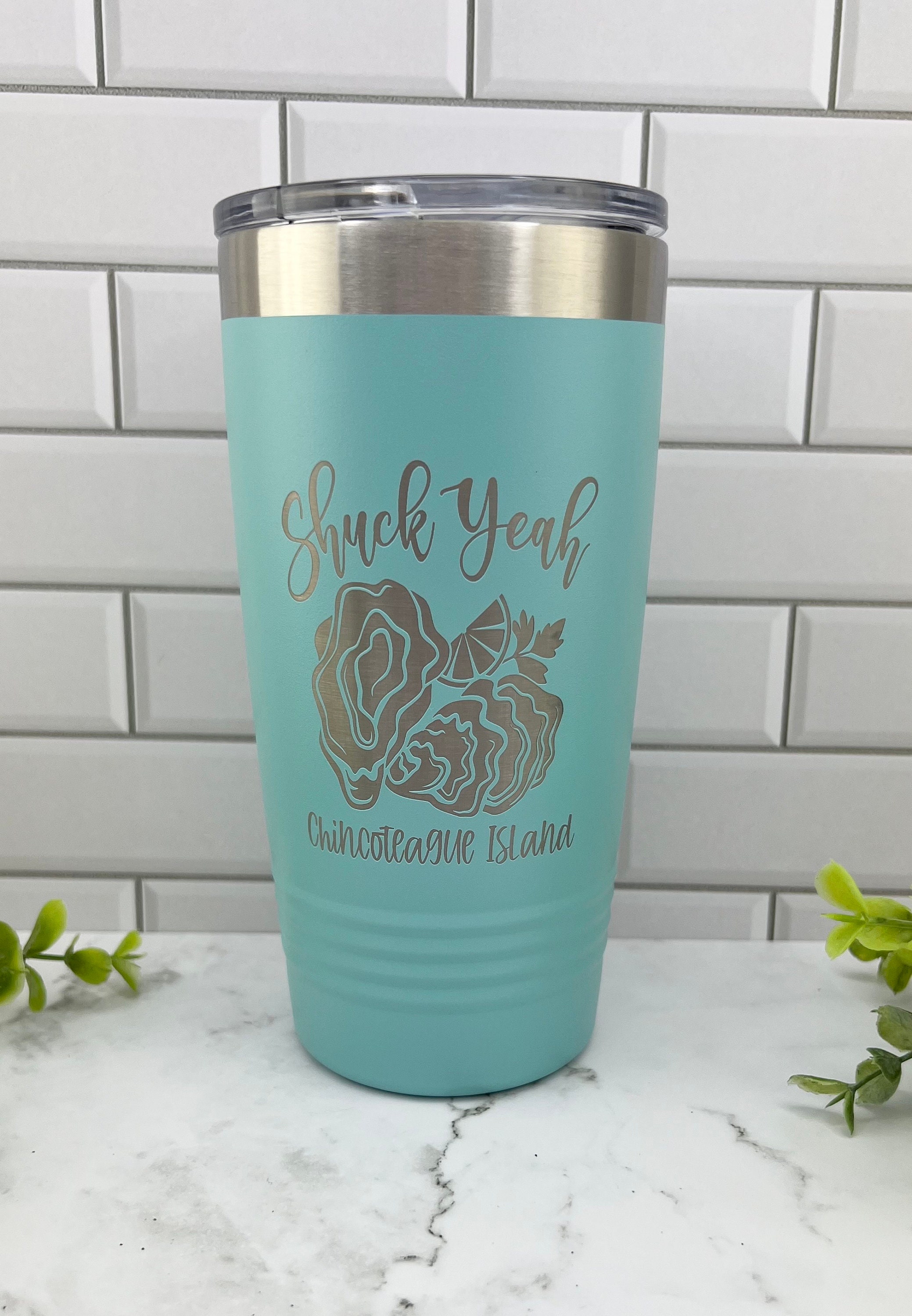 Shuck Yeah Chincoteague Island Stainless Steel Tumbler, Beach Tumbler ...