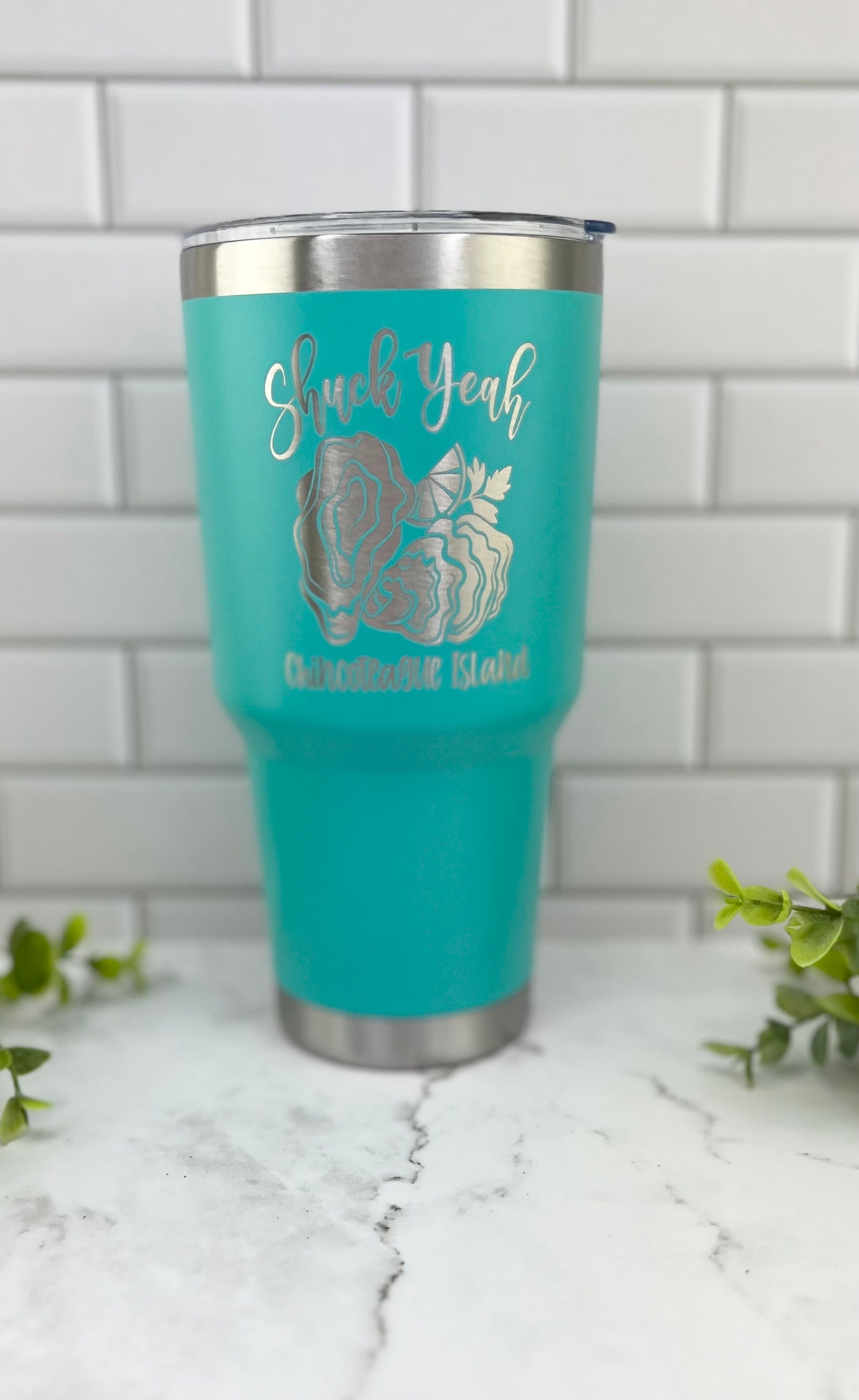 Shuck Yeah Chincoteague Island Stainless Steel Tumbler, Beach Tumbler ...