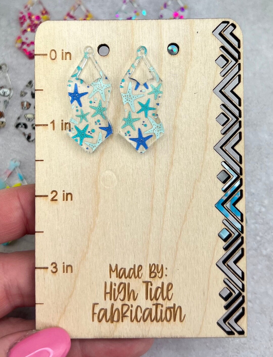 Beach Prints in Swimsuit Shape Acrylic Earring NO HARDWARE - BLANKS ...