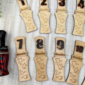 Duck Call Baby Month Milestone Markers, Duck Call Month Markers, Duck ...