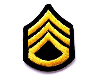Gold sergeant patch | Etsy