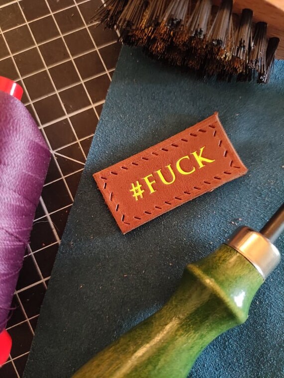 Rude Personalised Name Tags Offensive Custom Leather Labels - Etsy