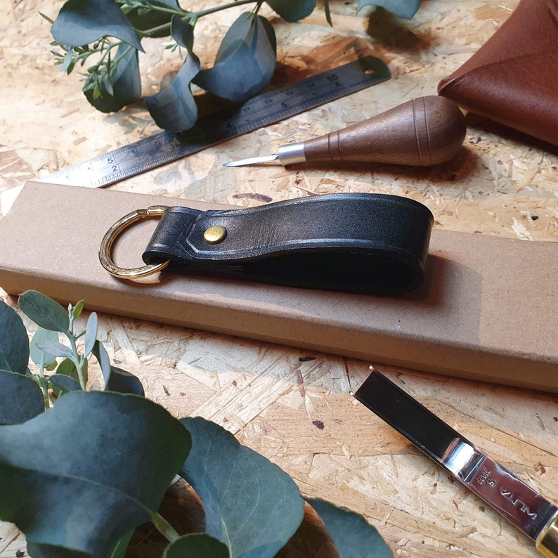 Personalised Handmade Leather Keyring - Etsy