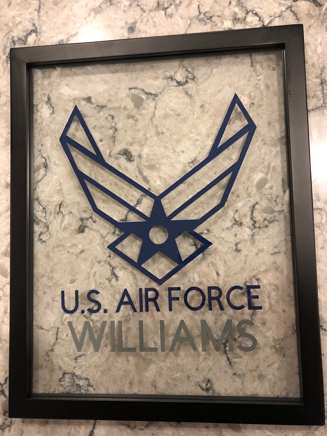 Personalized US Military Glass Frame marine Corps USMC Navy - Etsy