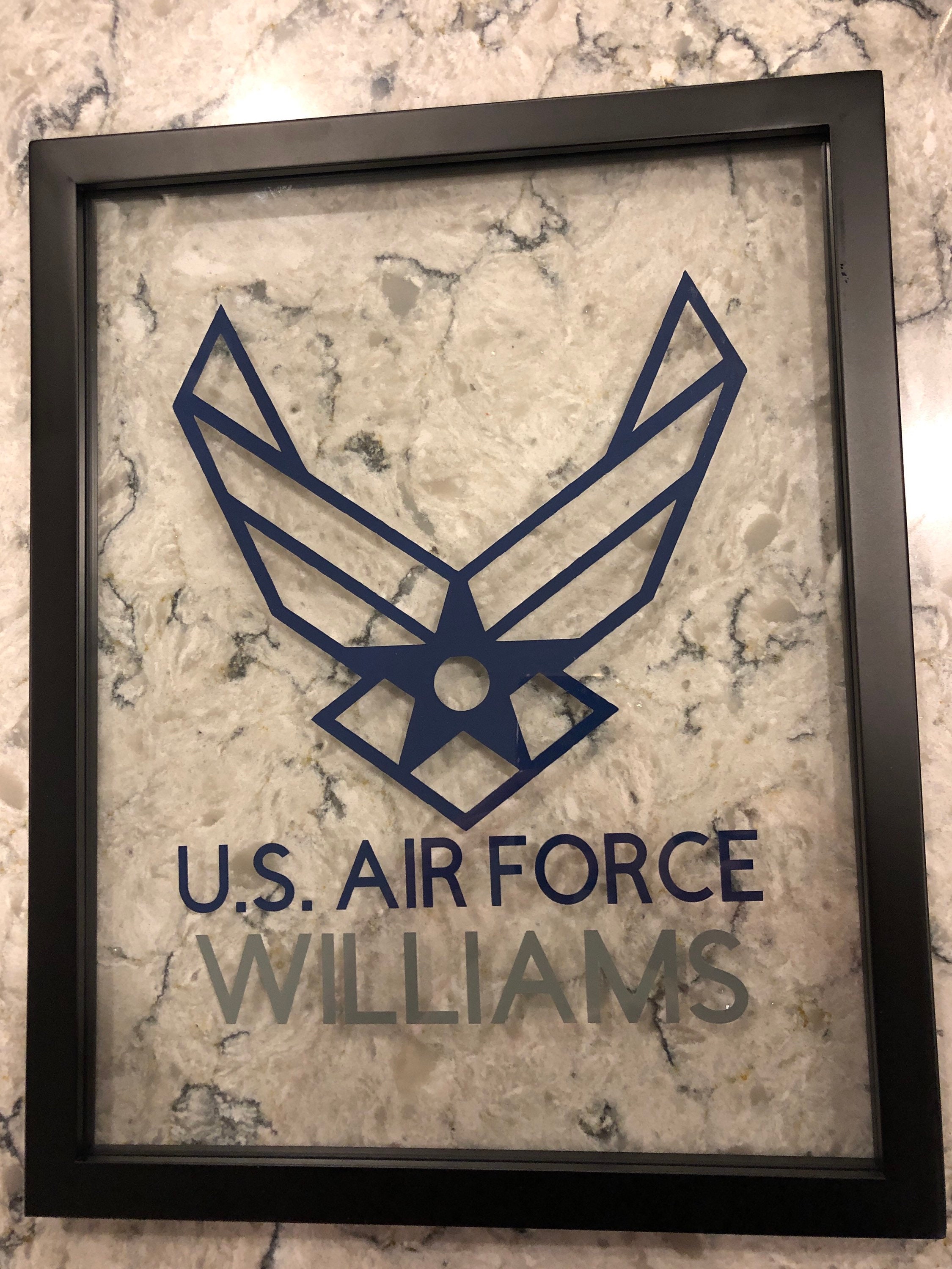 Personalized US Military Glass Frame (marine Corps USMC, Navy, Coast ...