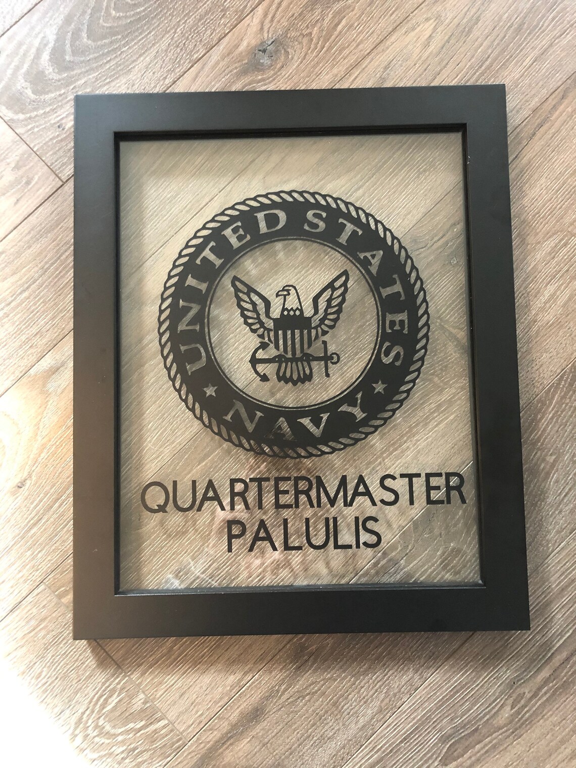 Personalized US Military Glass Frame marine Corps USMC Navy - Etsy