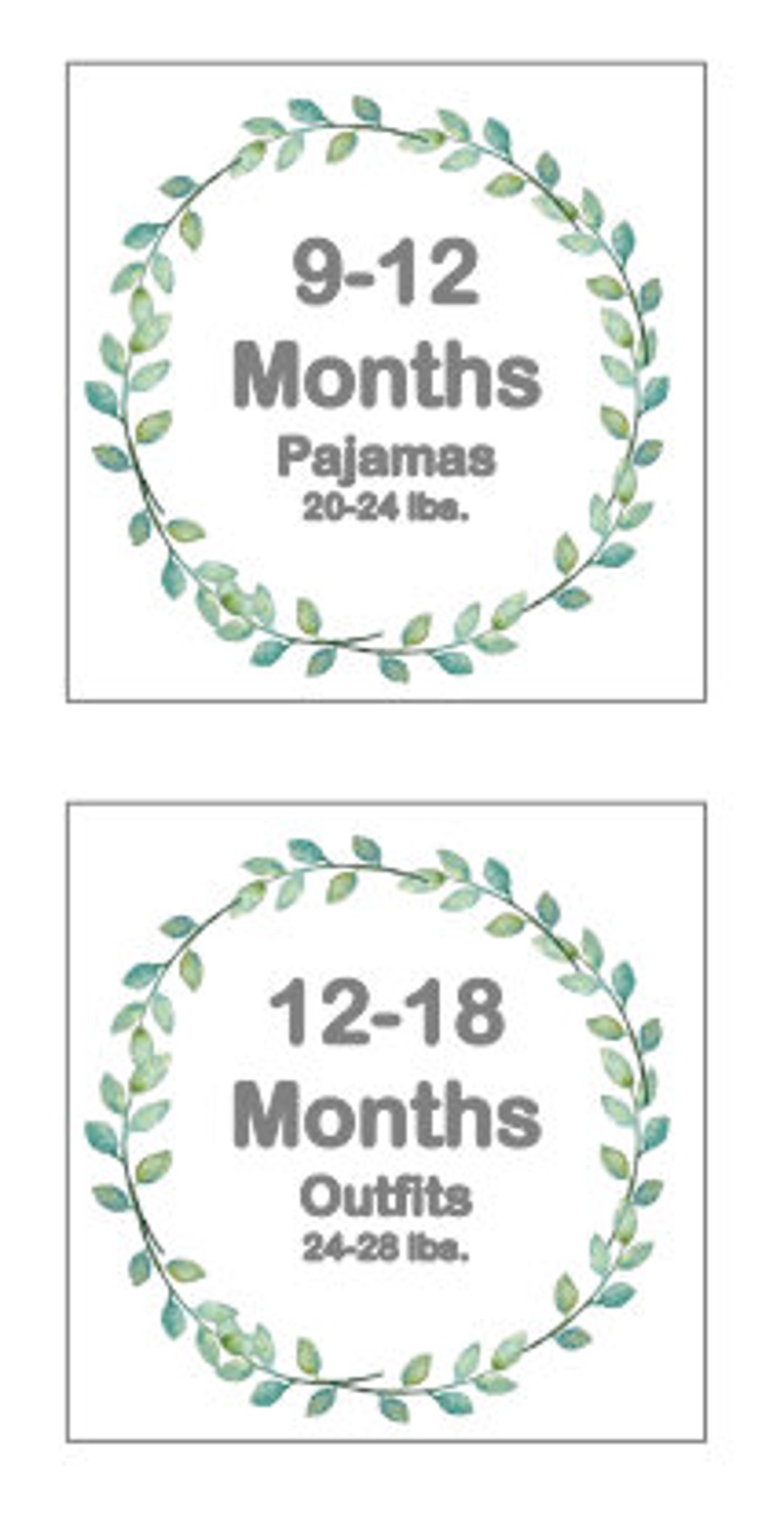 Editable* Labels for Baby Clothes Newborn-18 Months - Etsy