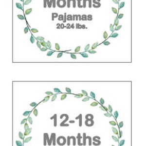 Editable* Labels for Baby Clothes Newborn-18 Months - Etsy