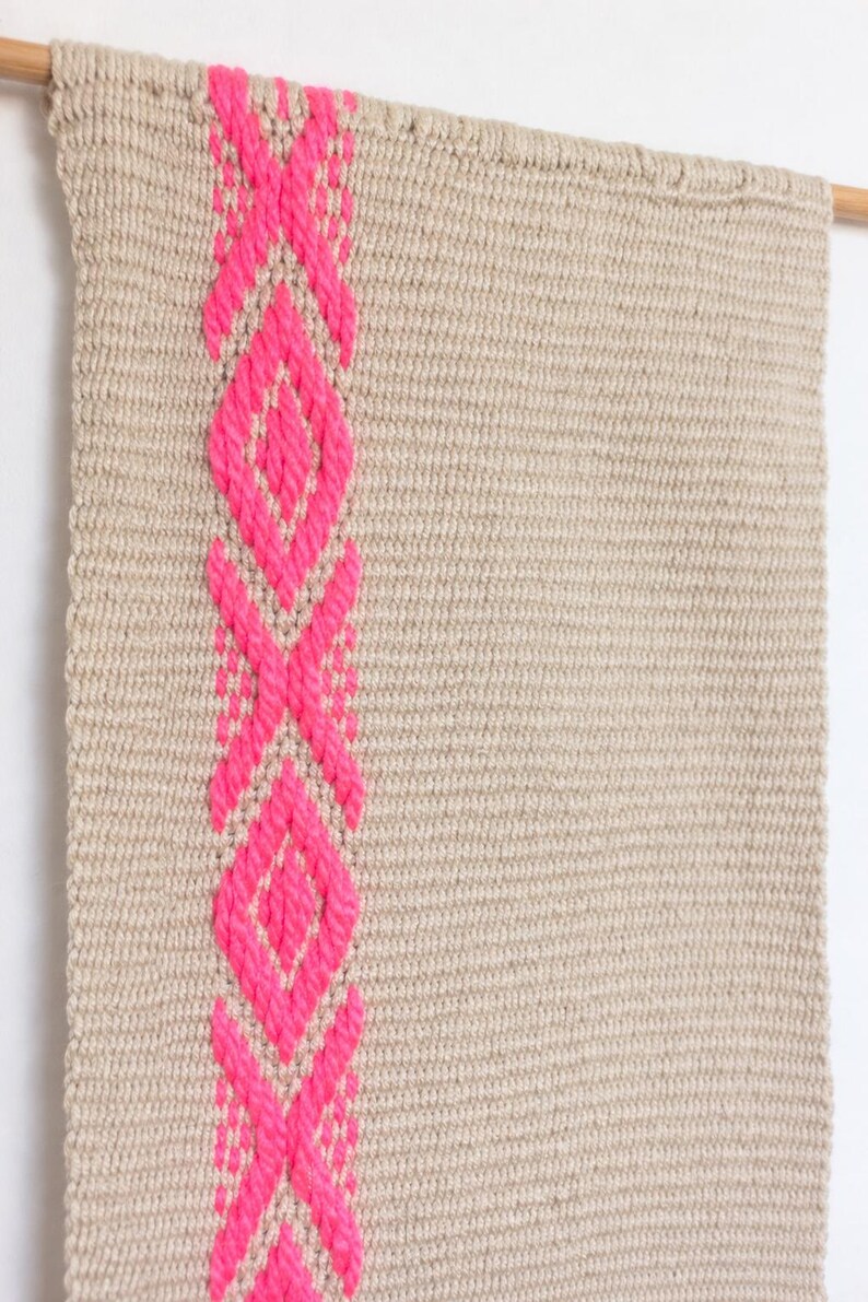 Mapuche Loom Weaving Wall Hanging – Indigenous Geometric Textile Art in ...