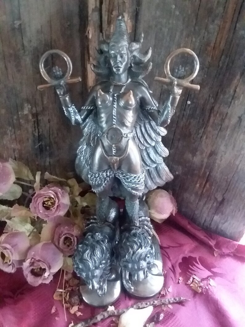 Ishtar Queen of the Night Altar Statue-light & Dark Creatrix - Etsy