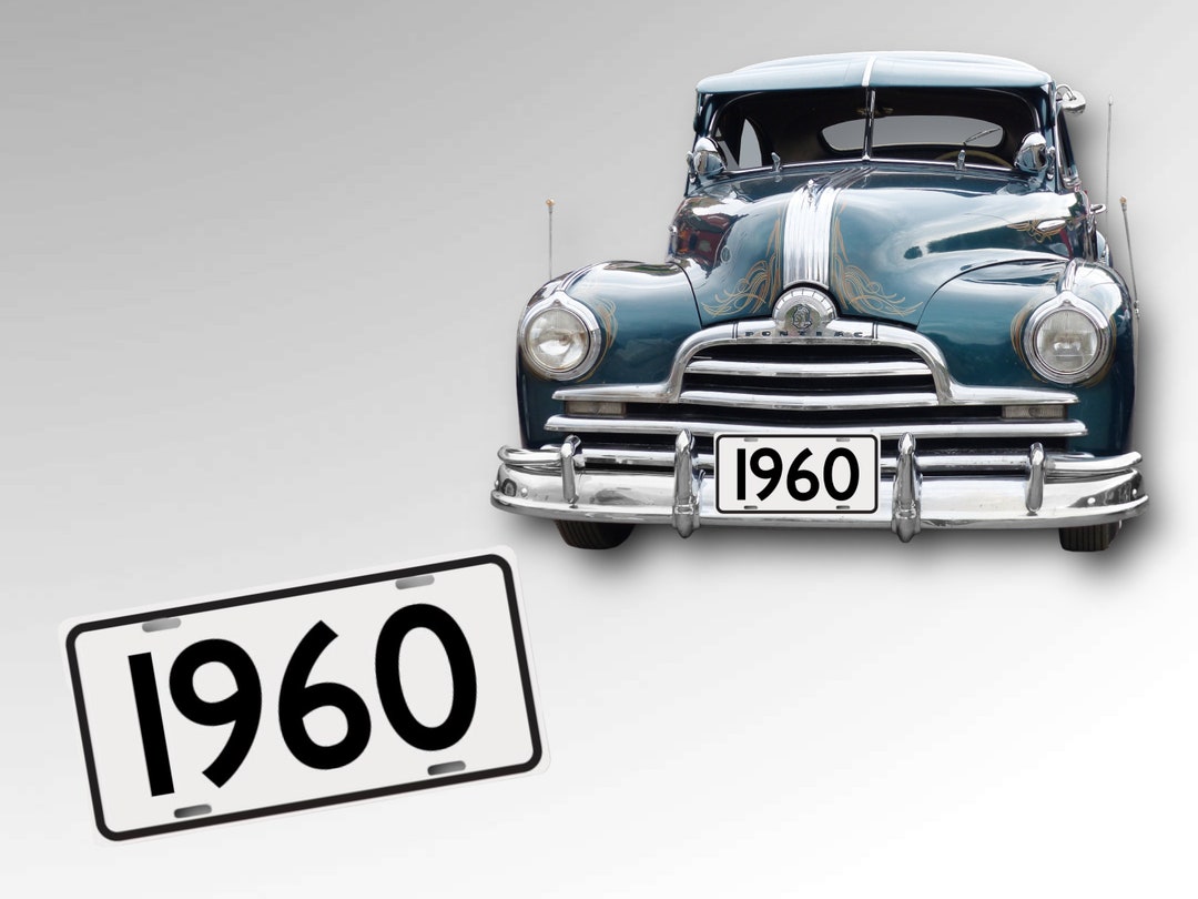 Classic Car License Plate - 1960 - Custom Years - Vintage Antique Car ...