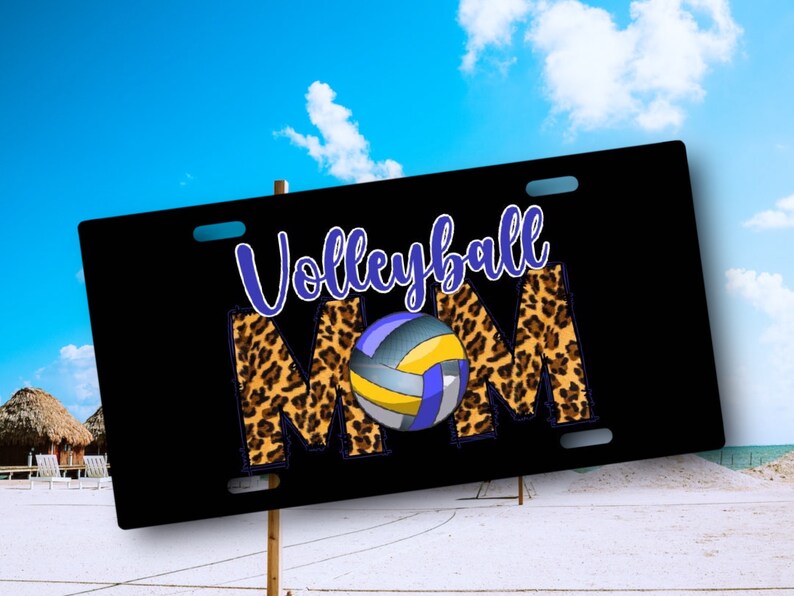 Volleyball Mom School Sports Car Accessories License Plate - Etsy