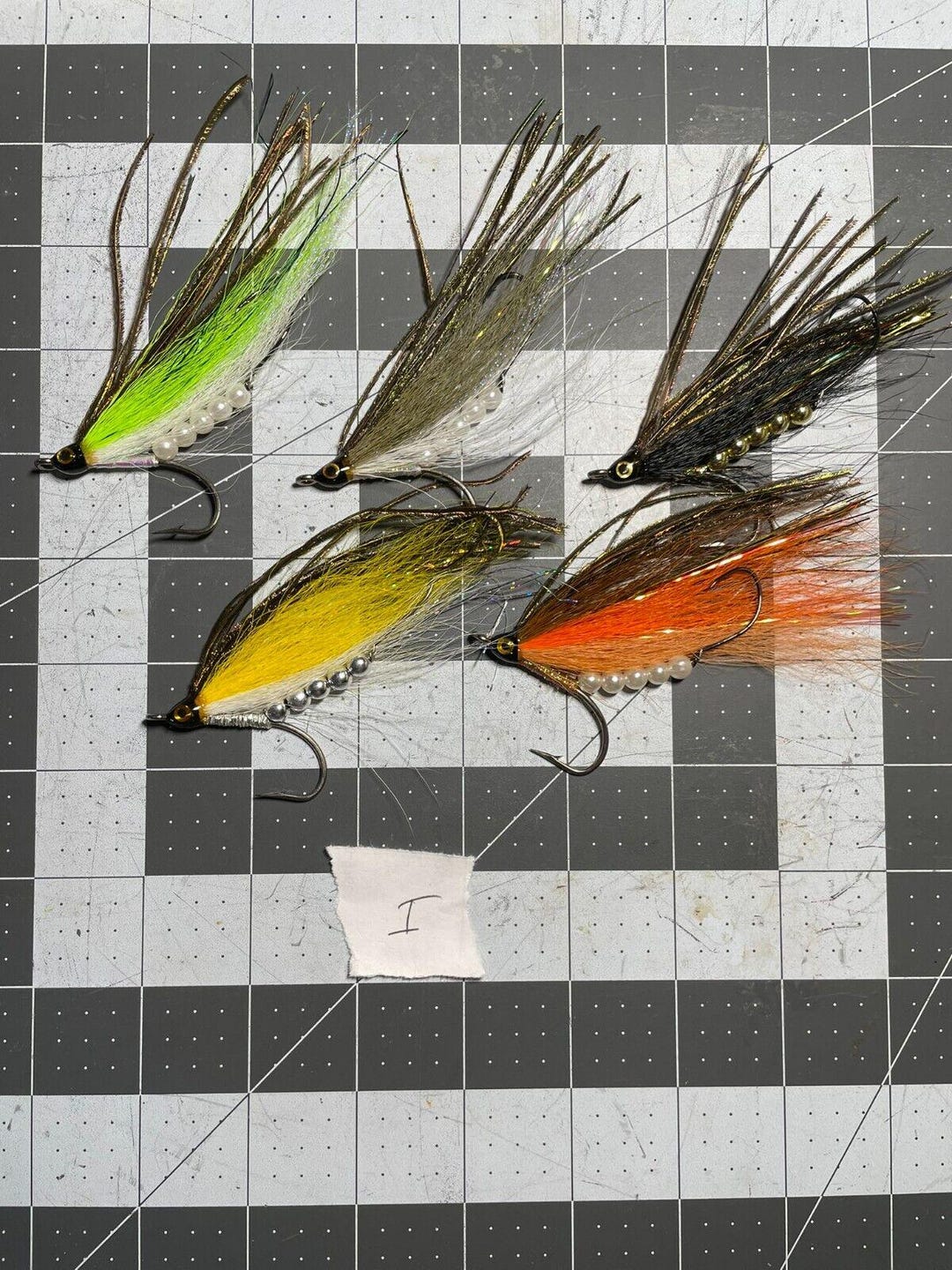 5 Hand Tied Streamer Fly With Stinger Hook Salmon Steelhead Pike Bass ...