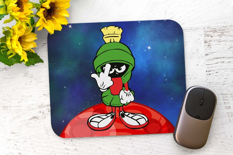 Marvin the Martian on Mars Mousepad Flipping the Bird - Etsy