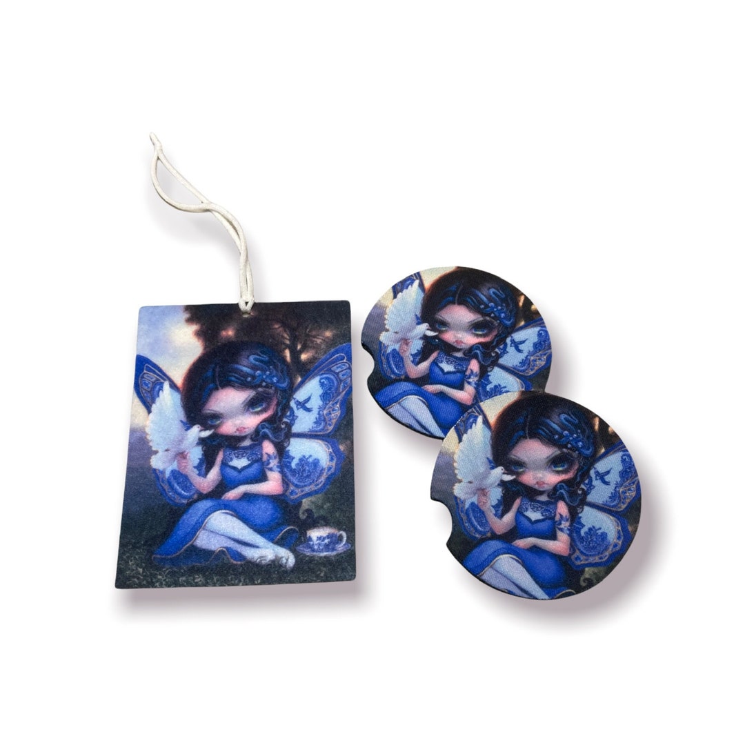 Fairy With Dove Blue Willow Car Accessories Gothic Fantasy Spring ...