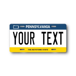 Pennsylvania State Plate - Personalized Custom Car Tag - 5 Sizes - Kids ...