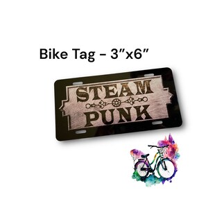 Steam Punk License Plate Metal Bar Sign Steampunk Car Tag ATV ...