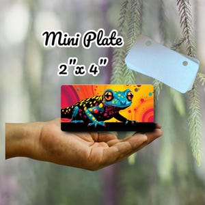 Salamander Pop Art License Plate - Vibrant Watercolor Newt Artwork ...
