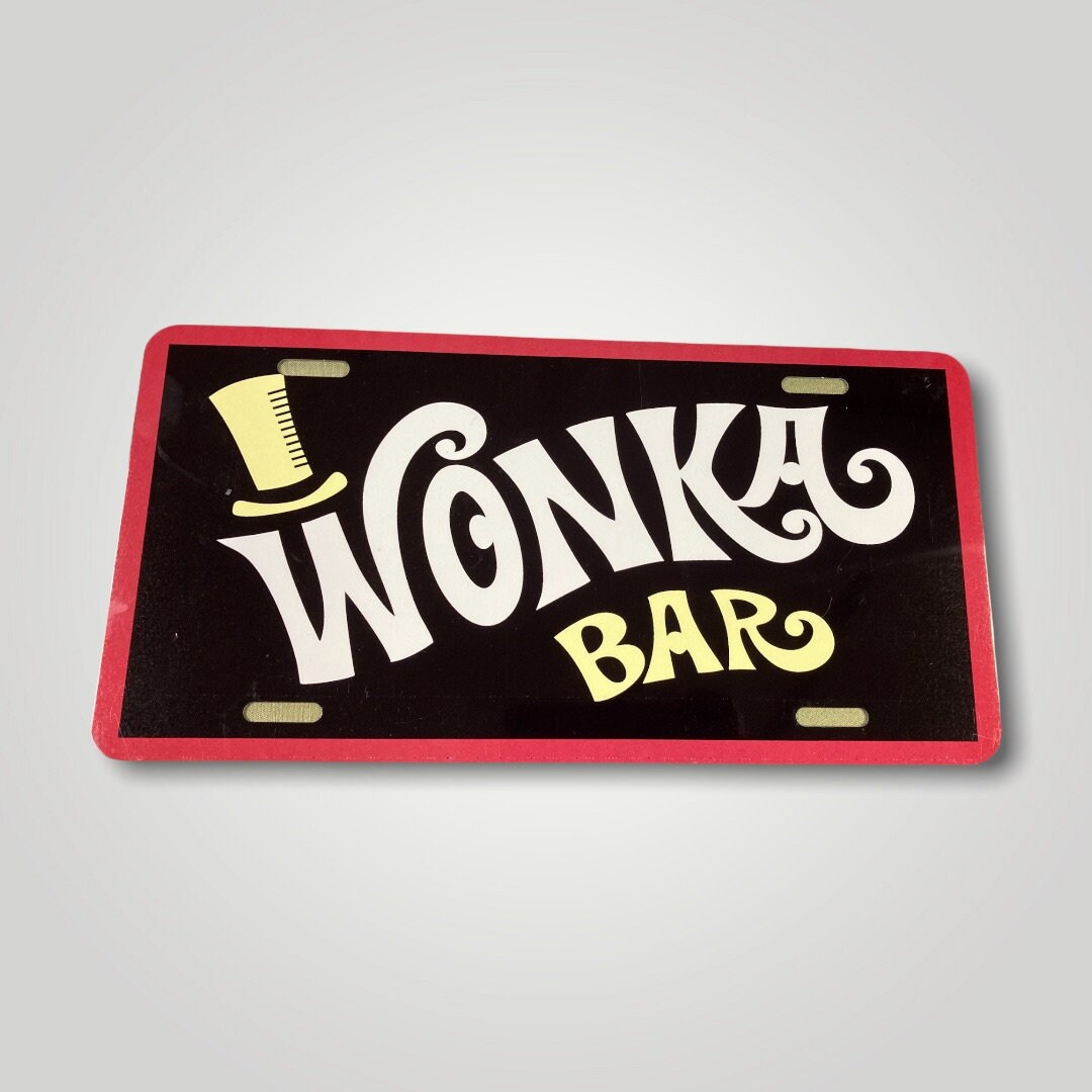 Willy Wonka Chocolate Bar Car Vanity License Plate Metal Sign Charlie ...
