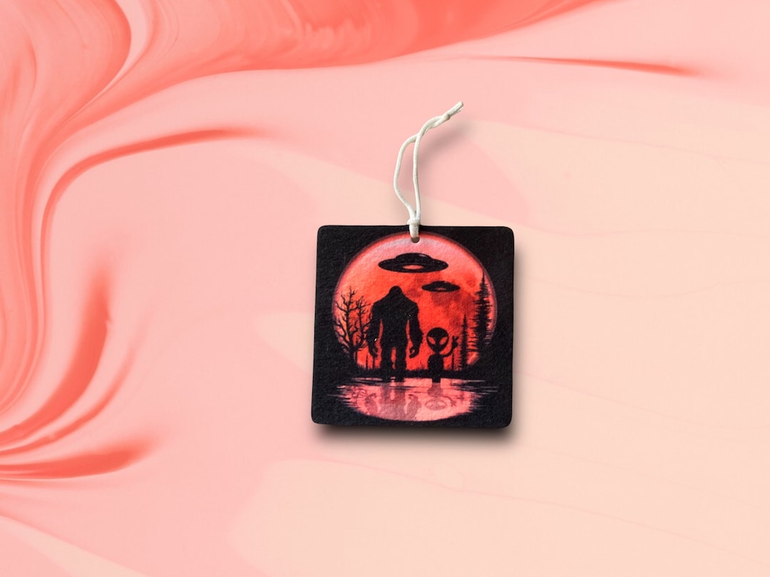 Sasquatch Alien UFO Air Freshener Bigfoot Decor Mythical Beasts Cryptid ...