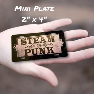 Steam Punk License Plate Metal Bar Sign Steampunk Car Tag ATV ...