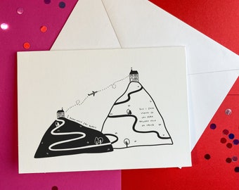 Long Distance Boyfriend Gift I Miss You Card Anniversary Card - Etsy