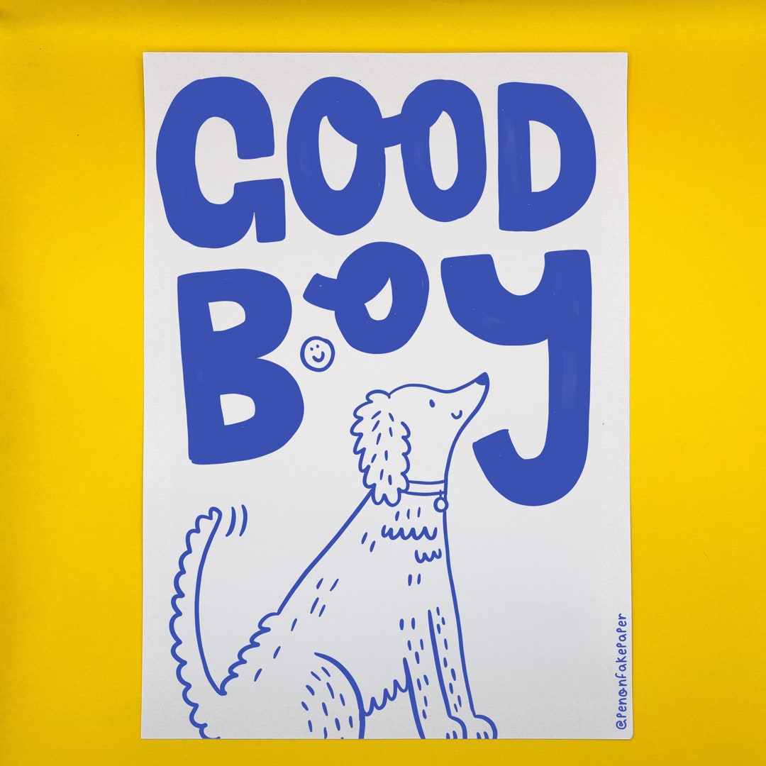 Good Boy Dog Art Print - Etsy