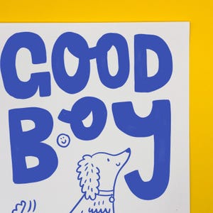 Good Boy Dog Art Print - Etsy