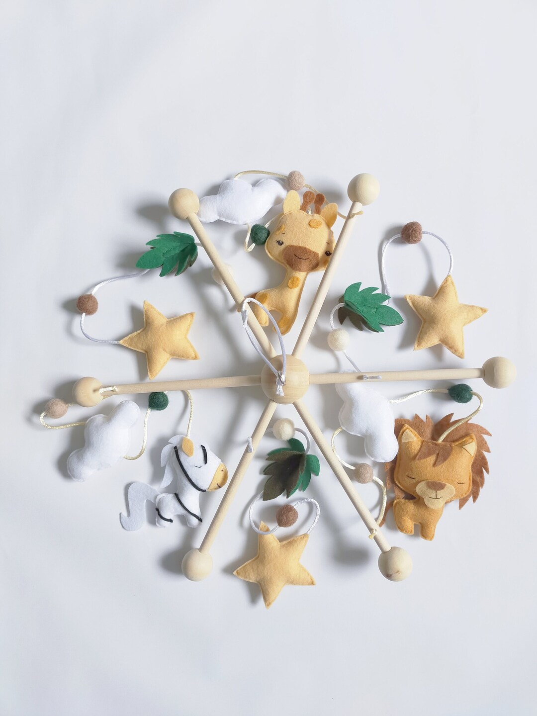 Baby Mobile Savannah Animals Lion Zebra Giraffe Decoration Baby Room ...