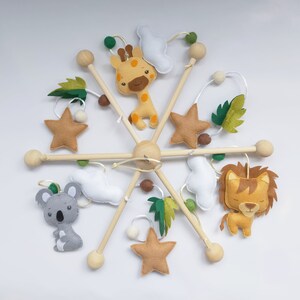 Baby Mobile Savannah Animals Lion Koala Giraffe Nursery Decoration - Etsy