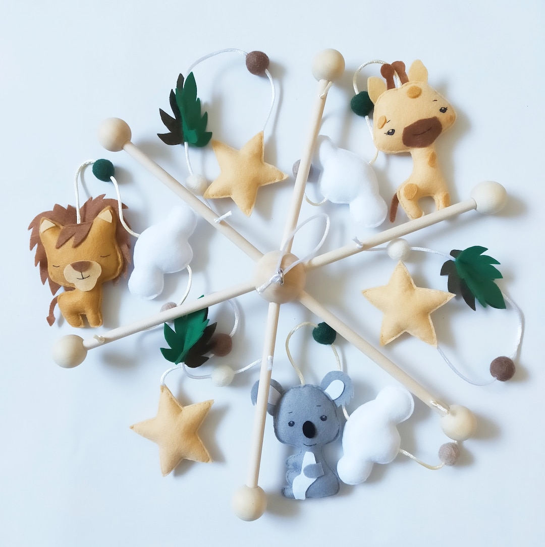 Baby Mobile Savannah Animals Koala Lion Giraffe Decoration Baby Room ...