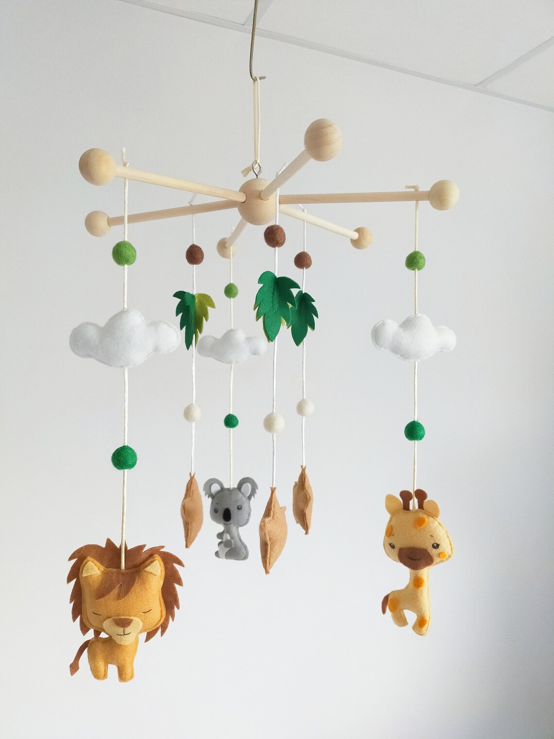 Baby Mobile Savannah Animals Lion Koala Giraffe Nursery Decoration - Etsy
