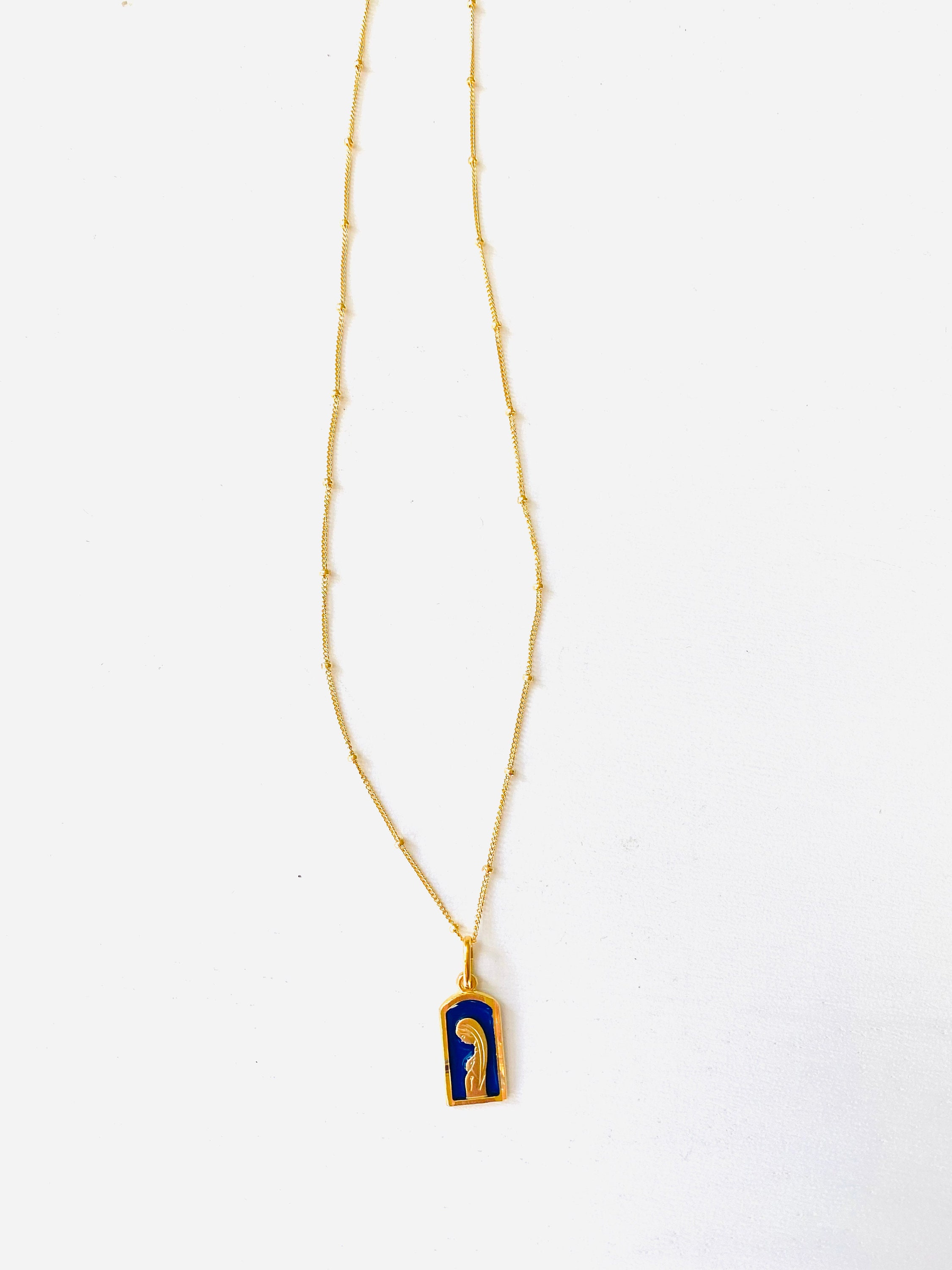 Blue Blessed Mother Necklace - Etsy