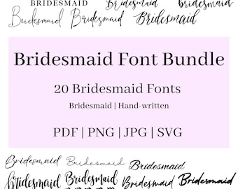 Maid of Honor Font Bundle / Font SVG Bundle / Svg Bundle / Wedding Svg ...