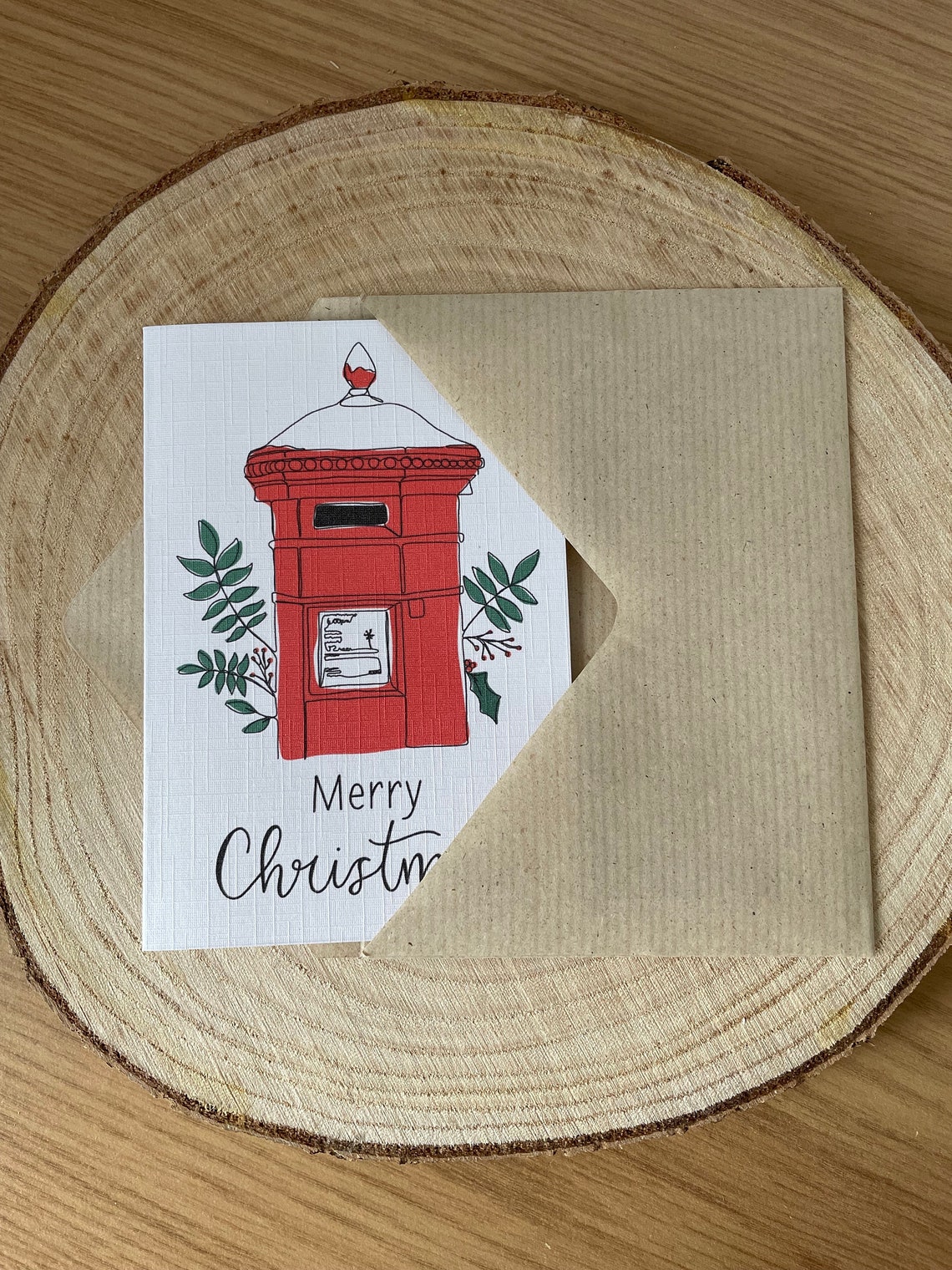 Printable Christmas Card / Post Box Card / Downloadable Christmas Card ...