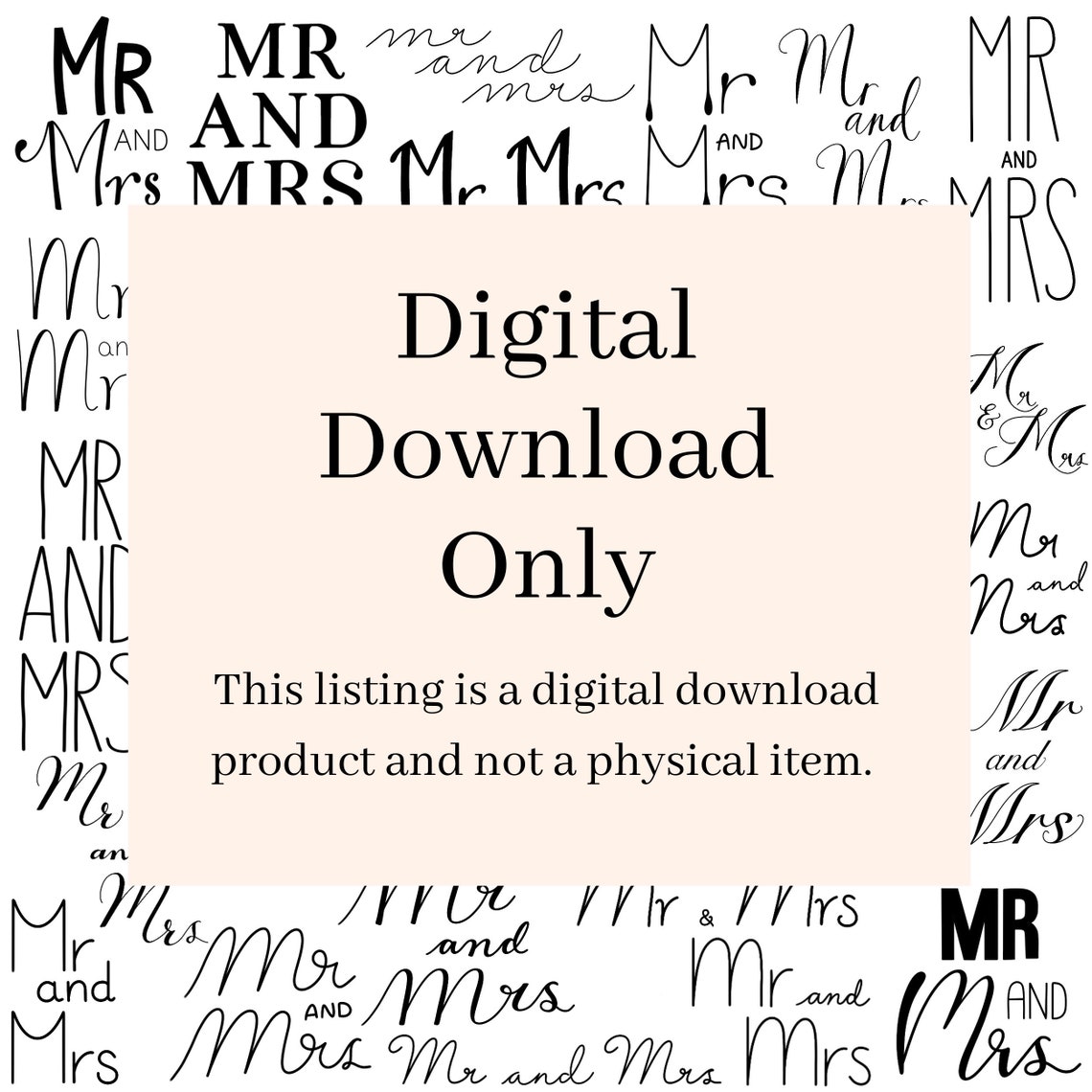 Mr and Mrs Font Bundle / Font SVG Bundle / Svg Bundle / Wedding Svg ...