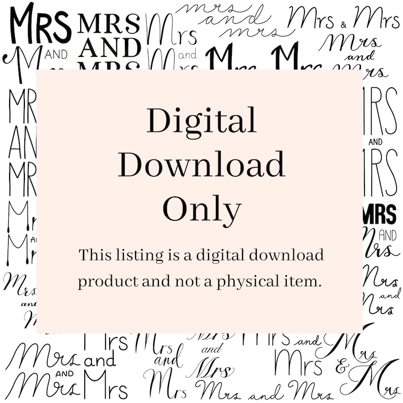 Mrs and Mrs Font Bundle / Font SVG Bundle / Svg Bundle / Wedding Svg ...