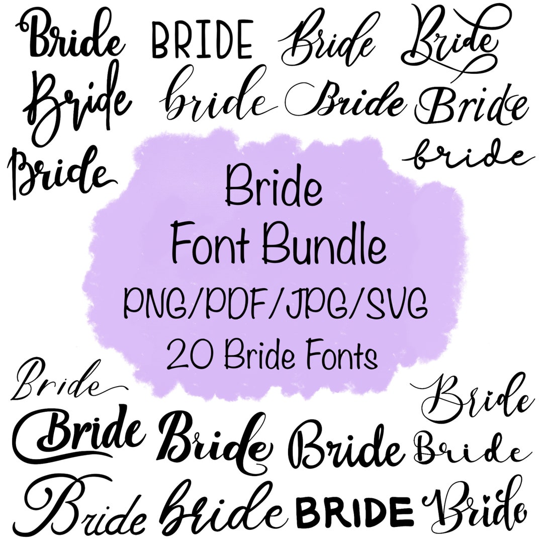 Bride Font Bundle / Bride Font SVG Bundle / Svg Bundle / - Etsy