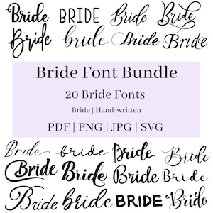 Bride Font Bundle / Bride Font SVG Bundle / Svg Bundle / Wedding Svg ...