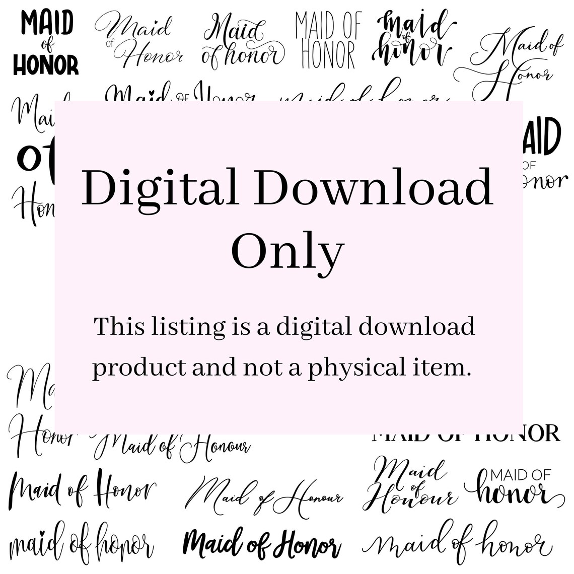 Maid of Honor Font Bundle / Font SVG Bundle / Svg Bundle / Wedding Svg ...