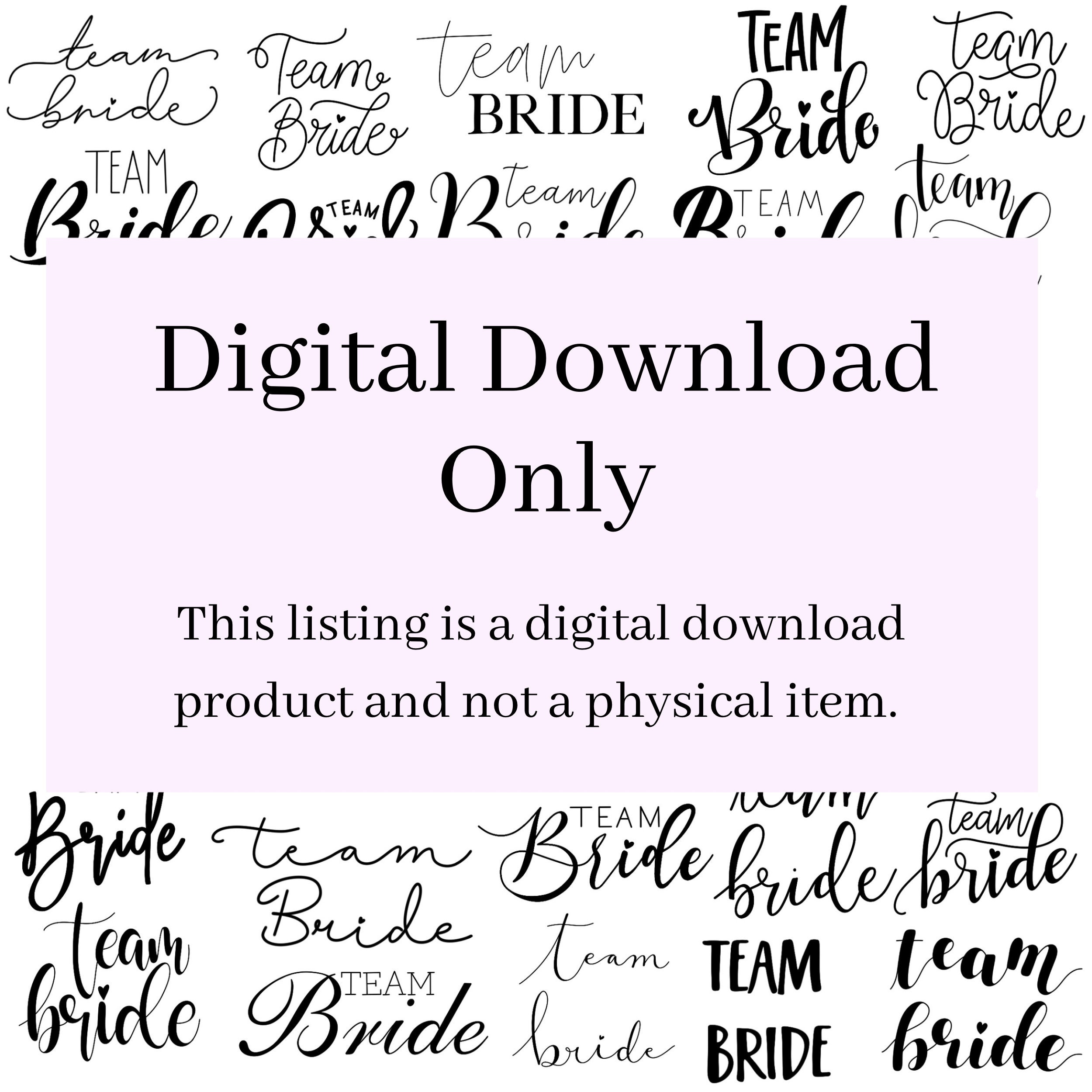 Team Bride Font Bundle / Team Bride Font SVG Bundle / Svg Bundle ...