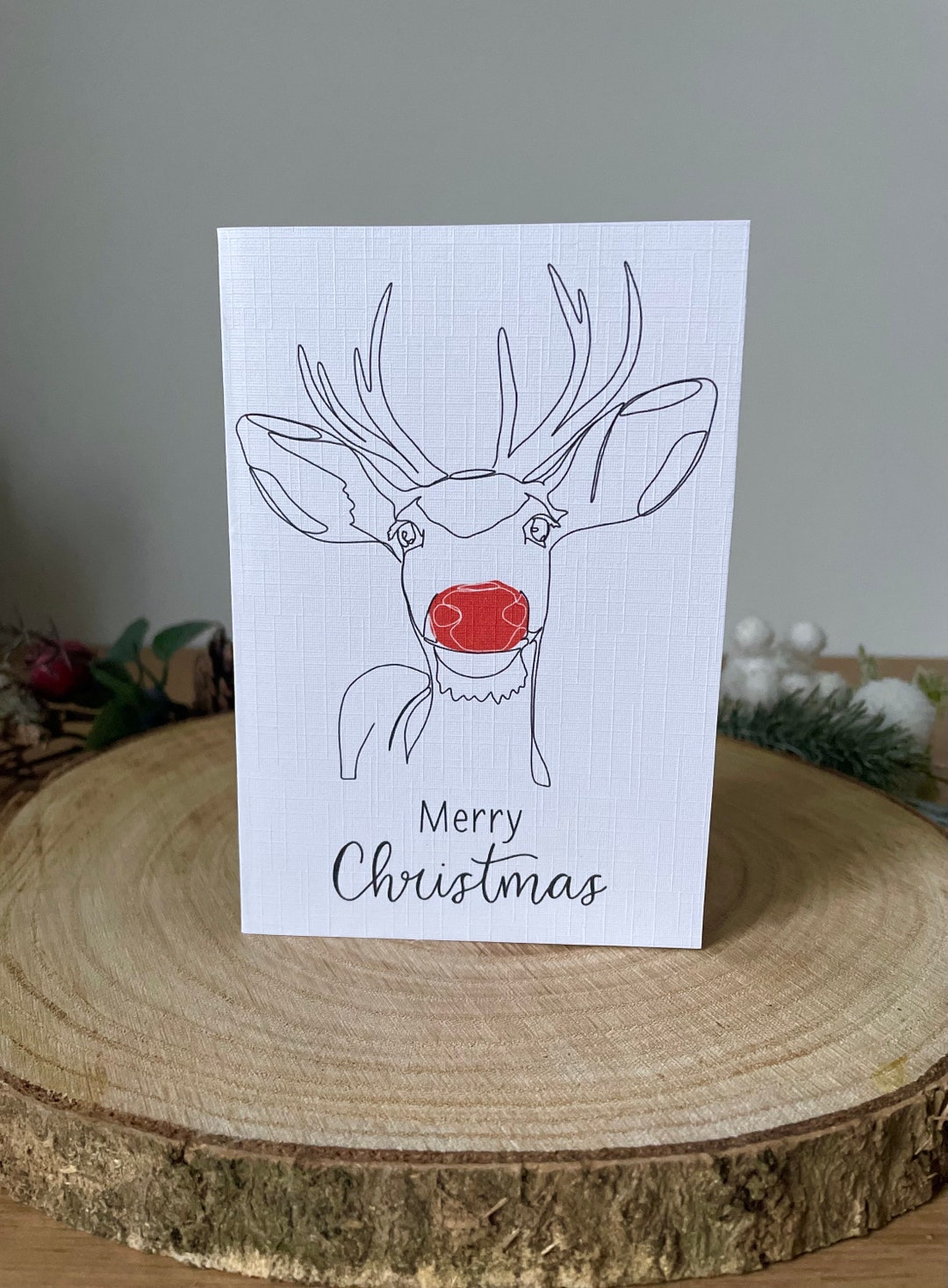 Printable Christmas Card / Printable Card / Rudolph Card / Downloadable ...